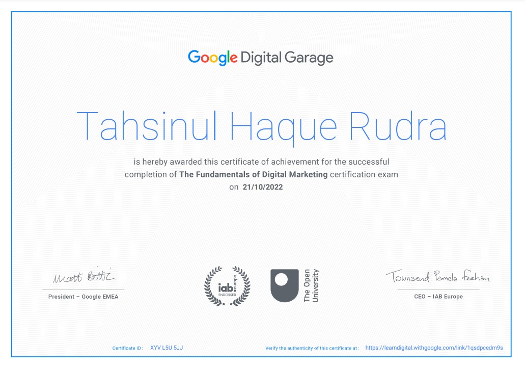 About Me - Tahsinul Haque Rudra